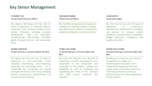 Key Senior Management – EPICON